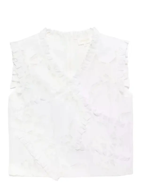 SHUSHU/TONG Lace-trimmed Top - White