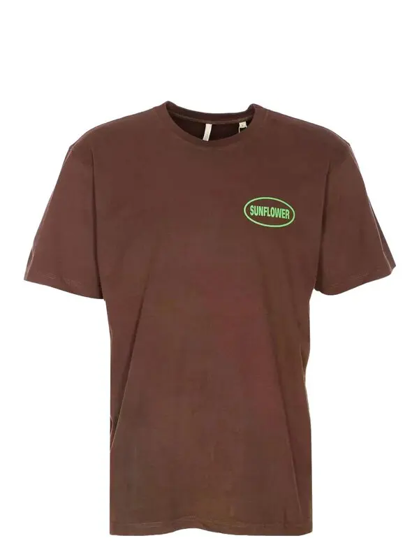 SUNFLOWER Logo Print T-shirt - Brown