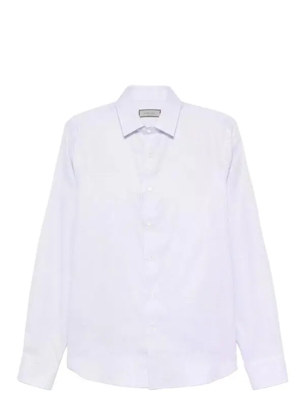 Canali Buttoned Cotton Shirt - Purple