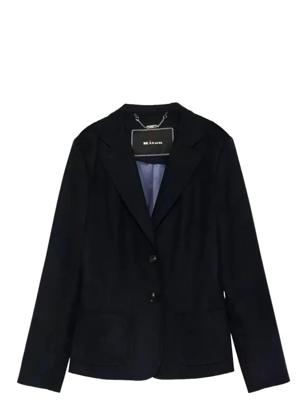 Kiton Two-button Patch-pocket Blazer - Blue