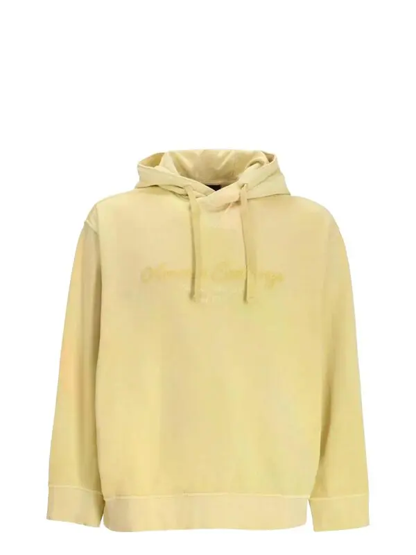 Armani Exchange Logo-embroidered Hoodie - Yellow