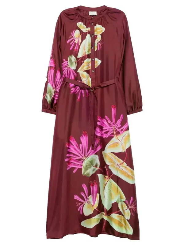 PIERRE-LOUIS MASCIA Floral-print Maxi Dress - Red