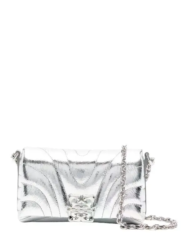 Givenchy Quilted Leather Crossbody Bag - Silver