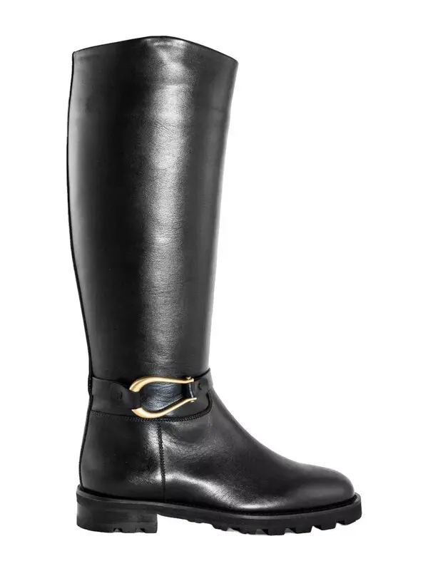 Roberto Festa Leather Knee-high Boots - Black