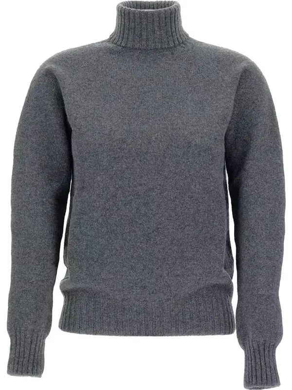 DRUMOHR Ribbed Turtleneck Sweater - Grey