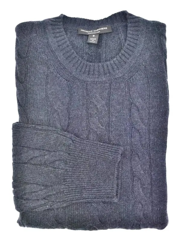 Manrico Cashmere Cable-knit Sweater - Blue