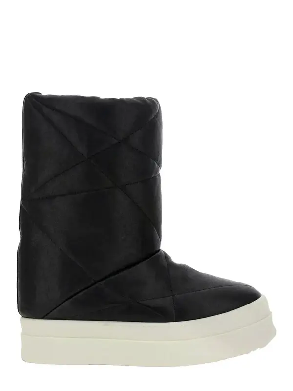 Rick Owens Quilted Leather Boots - Black