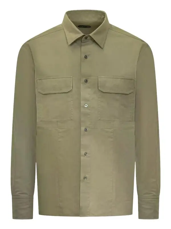 TOM FORD Military-pocket Shirt - Green