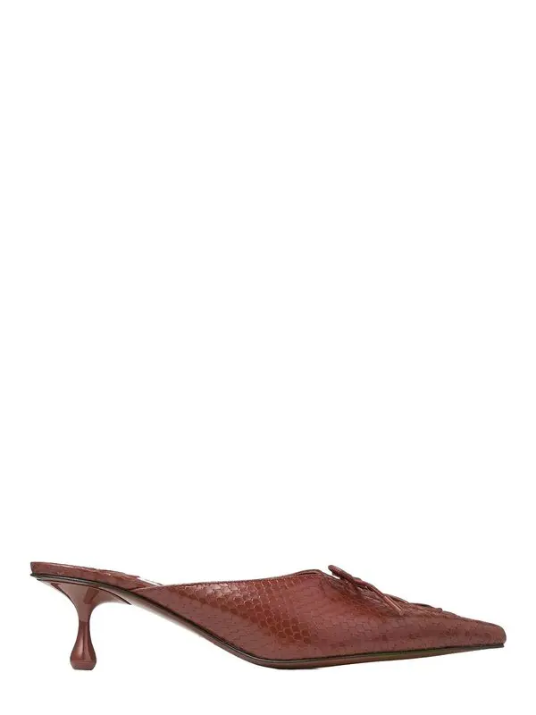 JIMMY CHOO 50mm Scarlett Lace-up Pointed-toe Mules - Brown