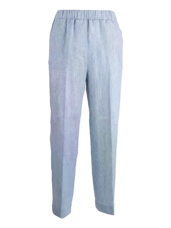 Peserico Pinstriped Trousers - Blue