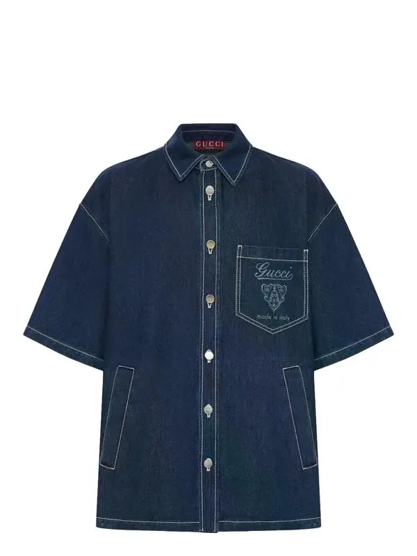 Gucci Lasered Denim Shirt - 4032 Blue