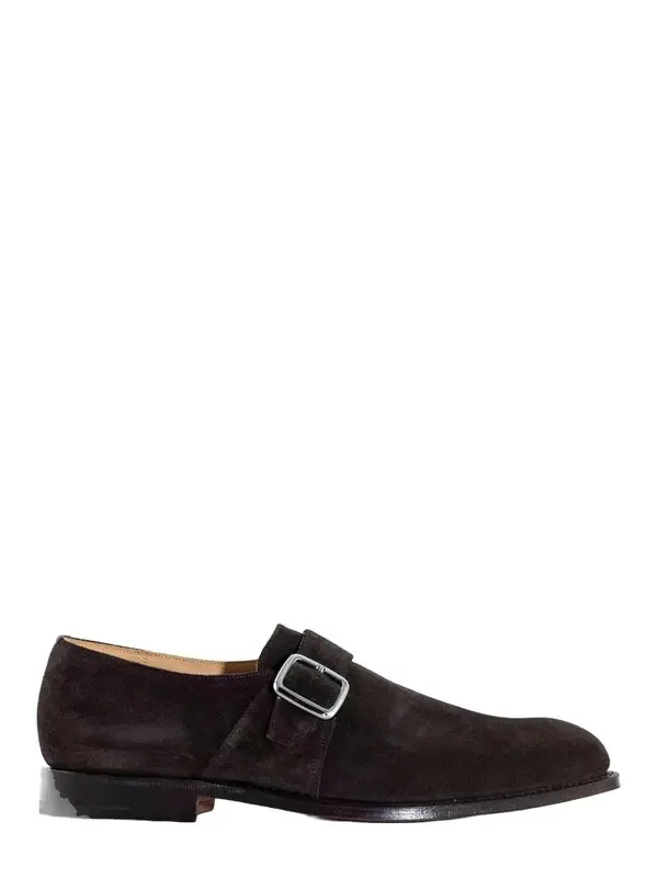 Church's Single-buckle Suede Monk Shoes - Brown