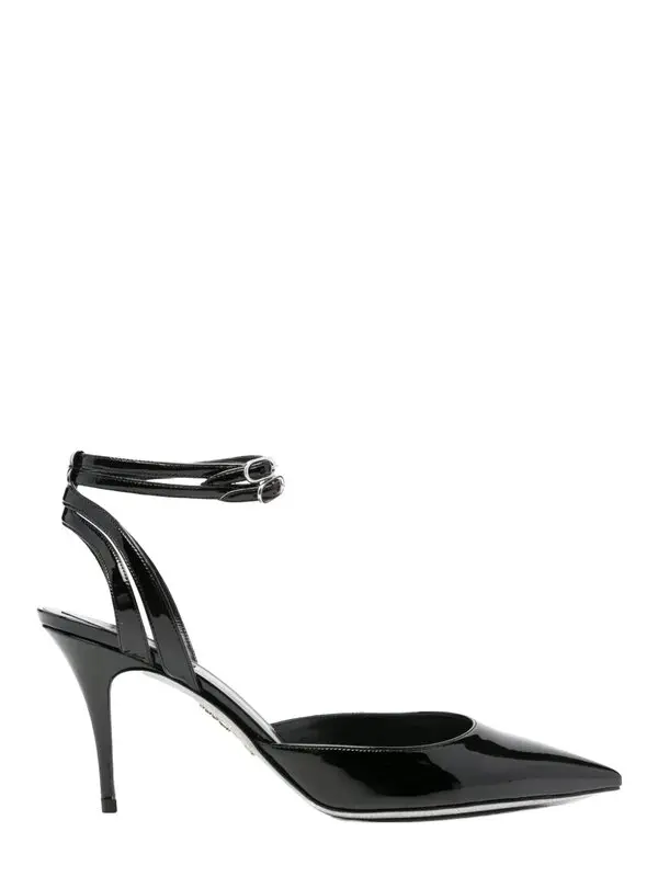 Rene Caovilla 80mm Leather Heeled Pumps - Black