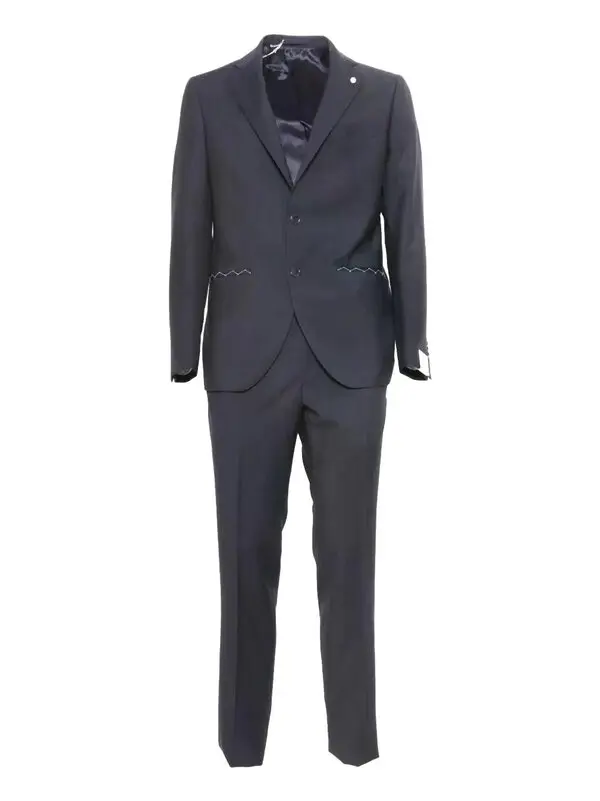 LUIGI BIANCHI MANTOVA Scalloped-detail Suit - Grey