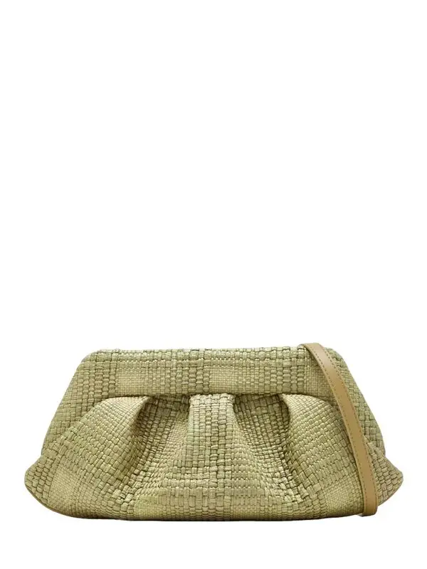 THEMOIRE Pleated Woven Clutch - Green