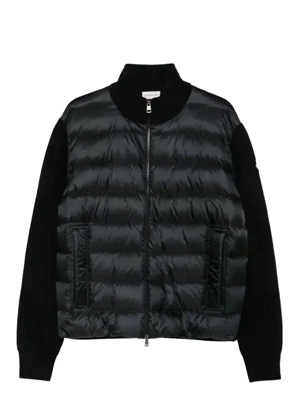 Moncler Quilted Long-sleeve Cardigan - Black