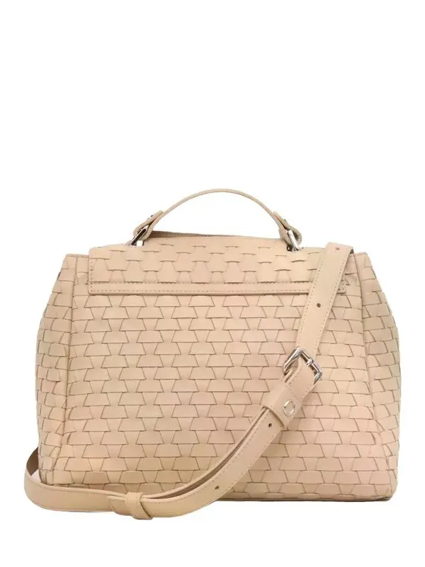 ORTIGNI Woven Leather Shoulder Bag - Neutrals