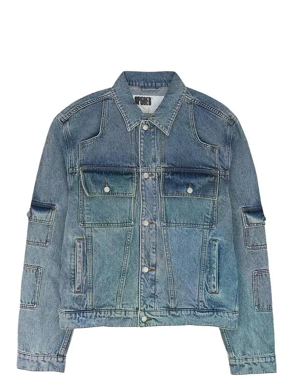 SP5DER Flap-pocket Denim Jacket - Blue