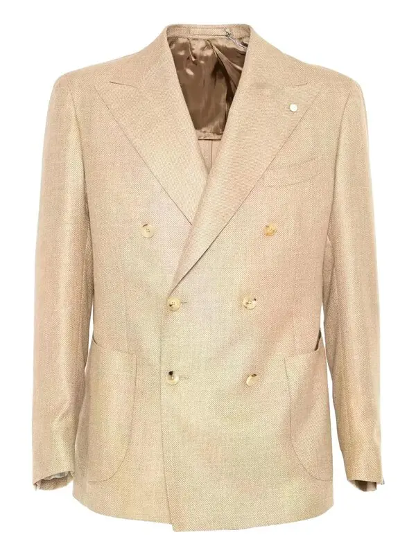 LUIGI BIANCHI MANTOVA Double-breasted Blazer - Neutrals