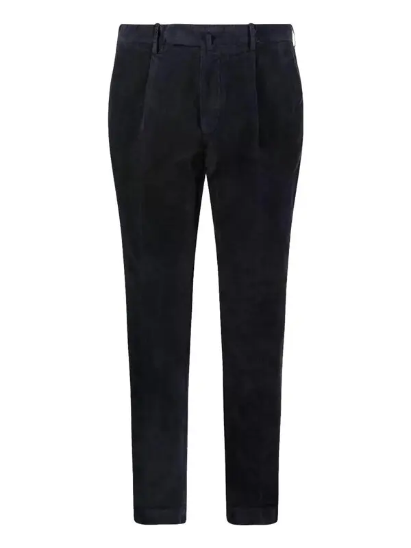 SANTANIELLO Pleated Corduroy Trousers - Grey