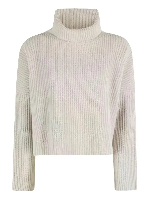 ROBERTO COLLINA Ribbed Turtleneck Sweater - White