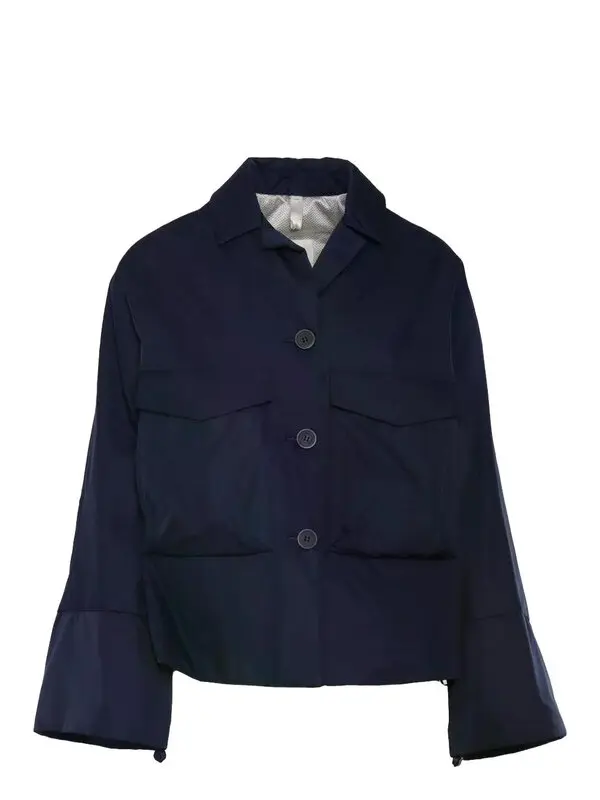 DUNO Buttoned Flap-pocket Jacket - Blue