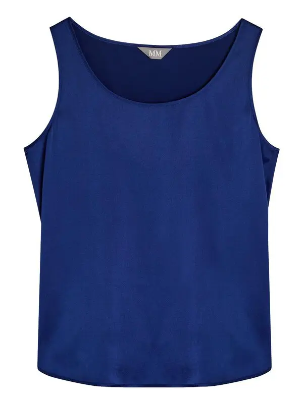 Max Mara Leisure Stretch-silk Top - Blue