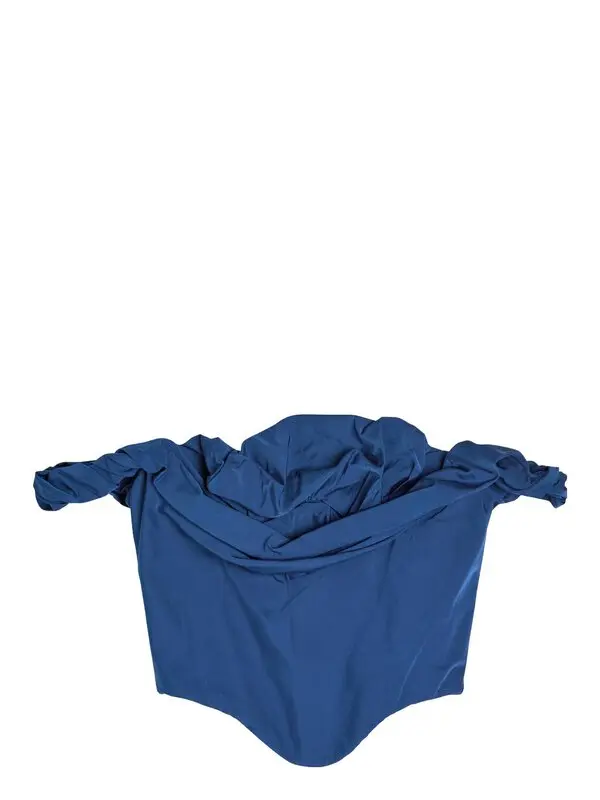 VIVIENNE WESTWOOD Chichi Corset Draped Taffeta Crop Top - Blue