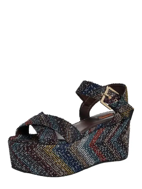 Missoni Julia Platform Sandals - Caperdoni Wave Sequin