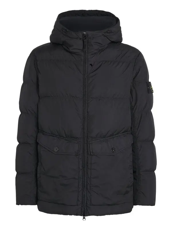 Stone Island Crinkle Reps Parka - Black