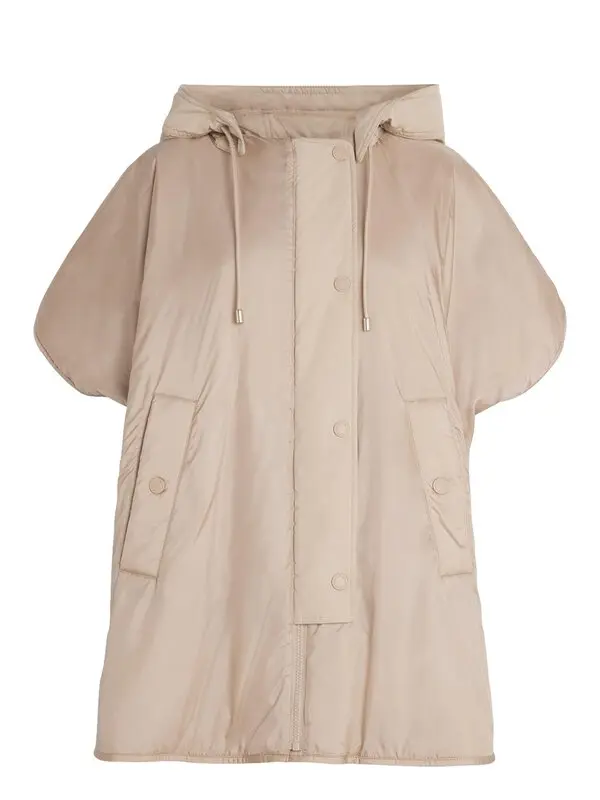 Max Mara Reversible Padded Cape Jacket - Beige