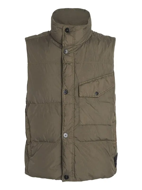 Stone Island Wind-resistant Down Gilet - Green