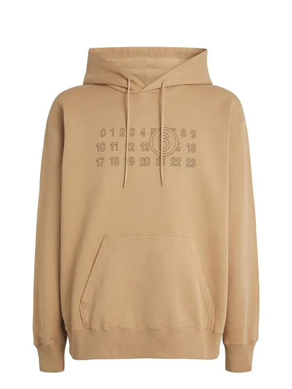 MAISON MARGIELA Numeric Logo Hoodie - Brown
