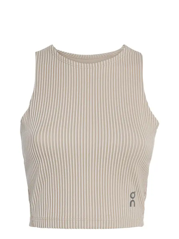 On All-day Ribbed Cropped Tank Top - Brown