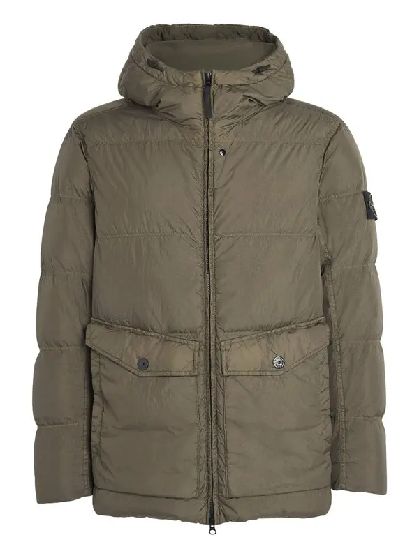 Stone Island Wind-resistant Hooded Parka - Green