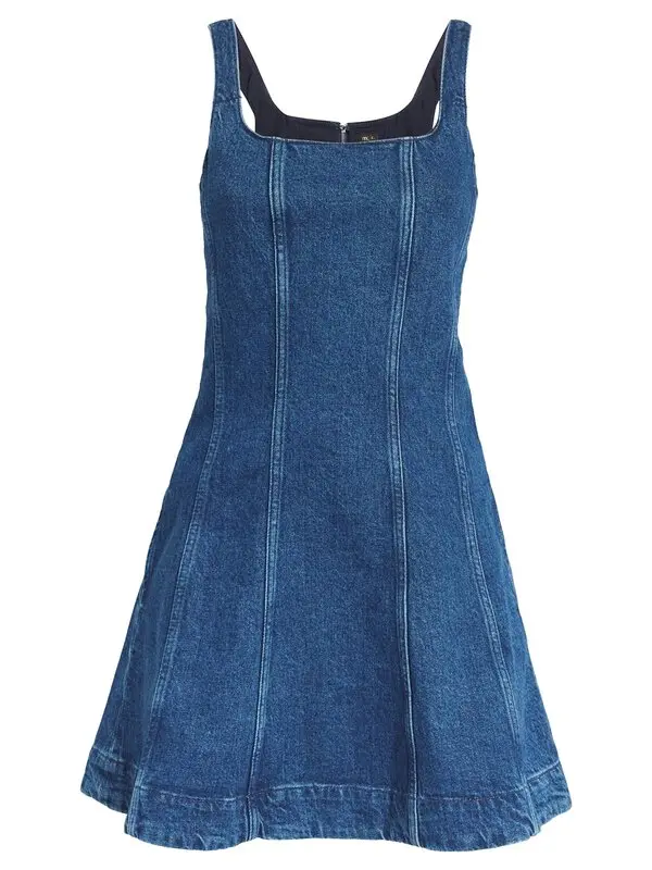Maje Denim Mini Dress - Blue