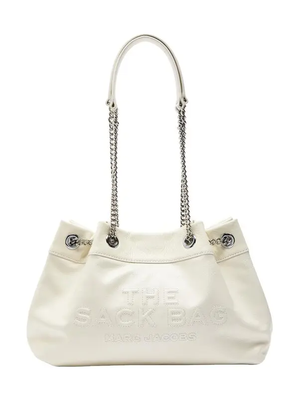 Marc Jacobs The Chain Sack Glossed Leather Tote - White