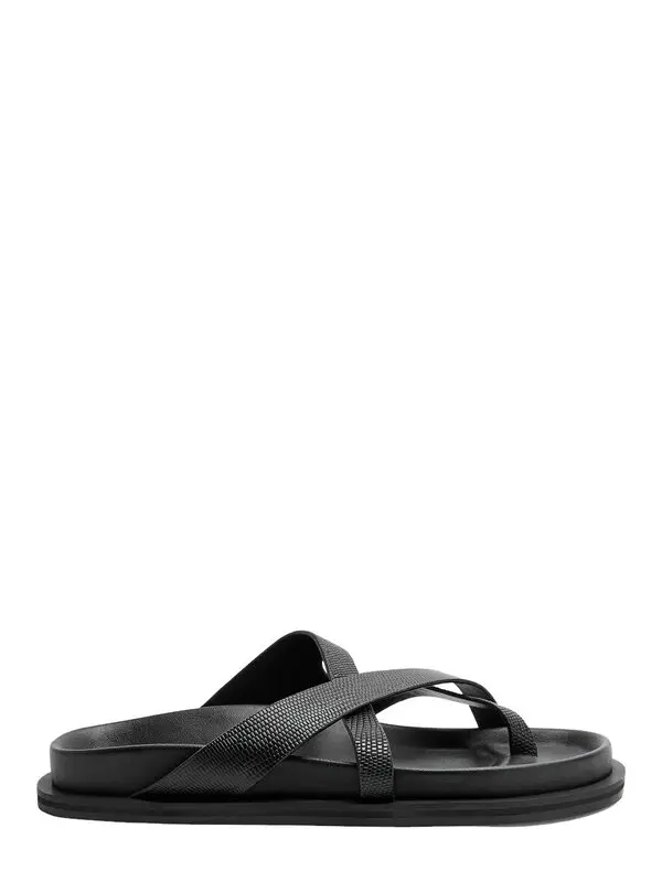 A.emery Claude Leather Sandals - Black