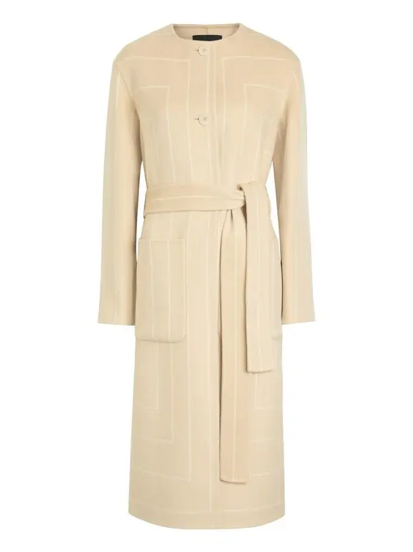 JOSEPH Wool And Silk-blend Coat - Cream