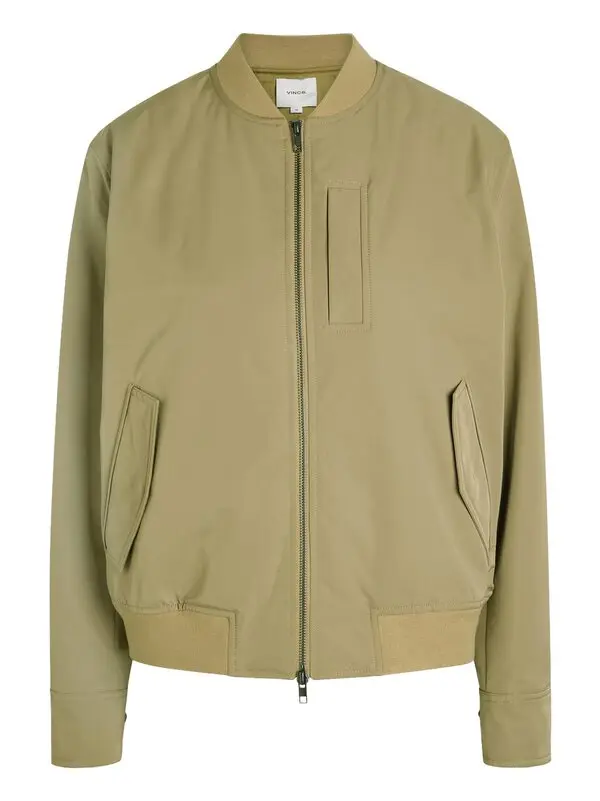 Vince Shell Bomber Jacket - Beige