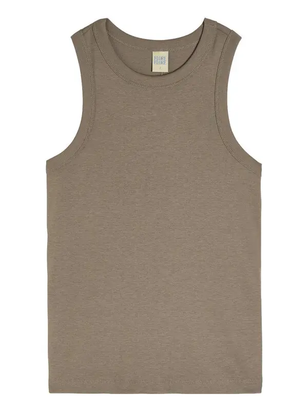 FLORE FLORE Hannah Cotton Tank - Grey