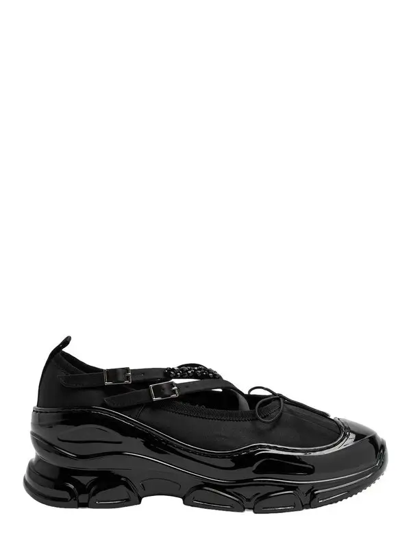 Simone Rocha Embellished Satin Sneakers - Black