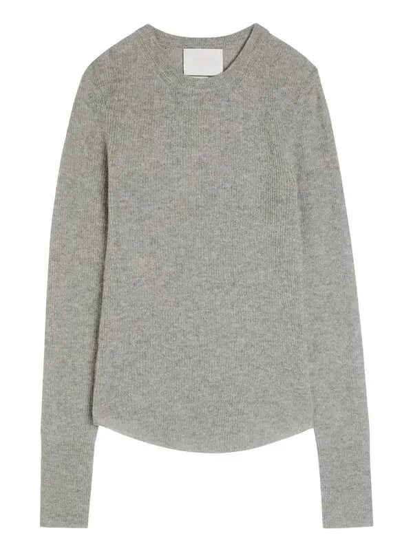 Citizens Of Humanity Alessia Wool And Cashmere-blend Top - Dark Grey