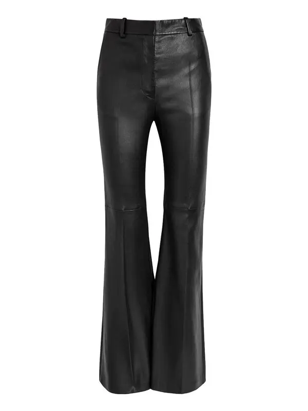 JOSEPH Tafira Leather Trousers - Black