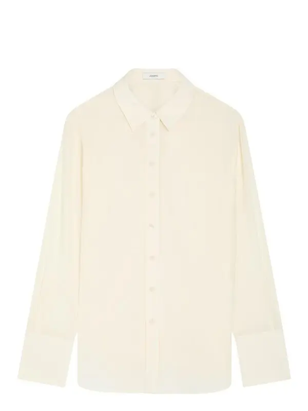 JOSEPH Silk Crepe Shirt - Ivory