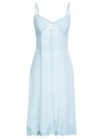 Dolce & Gabbana Silk Blend Midi Slip Dress - Blue