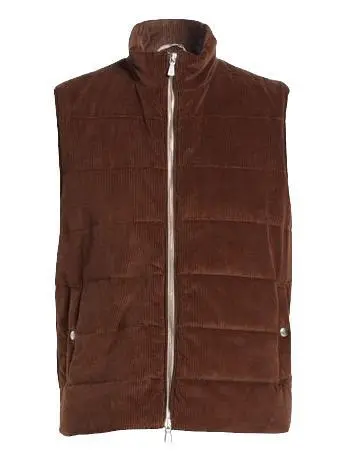 Eleventy Cotton Cashmere Vest - Brown