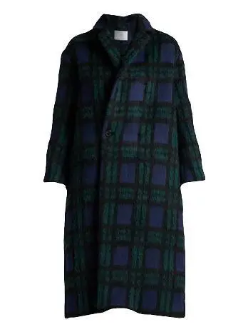 SOCIETE ANONYME Double-breasted Tartan Coat - Green
