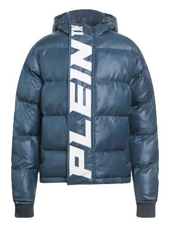 Philipp Plein Padded Hooded Jacket - Blue