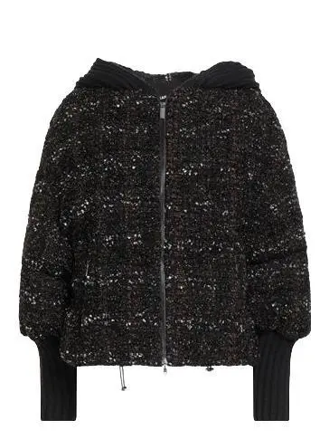 Fabiana Filippi Jacquard Heavy-weight Knit Down Jacket - Black